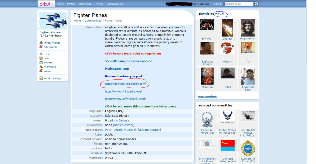 Using Orkut Communities to increase traffic