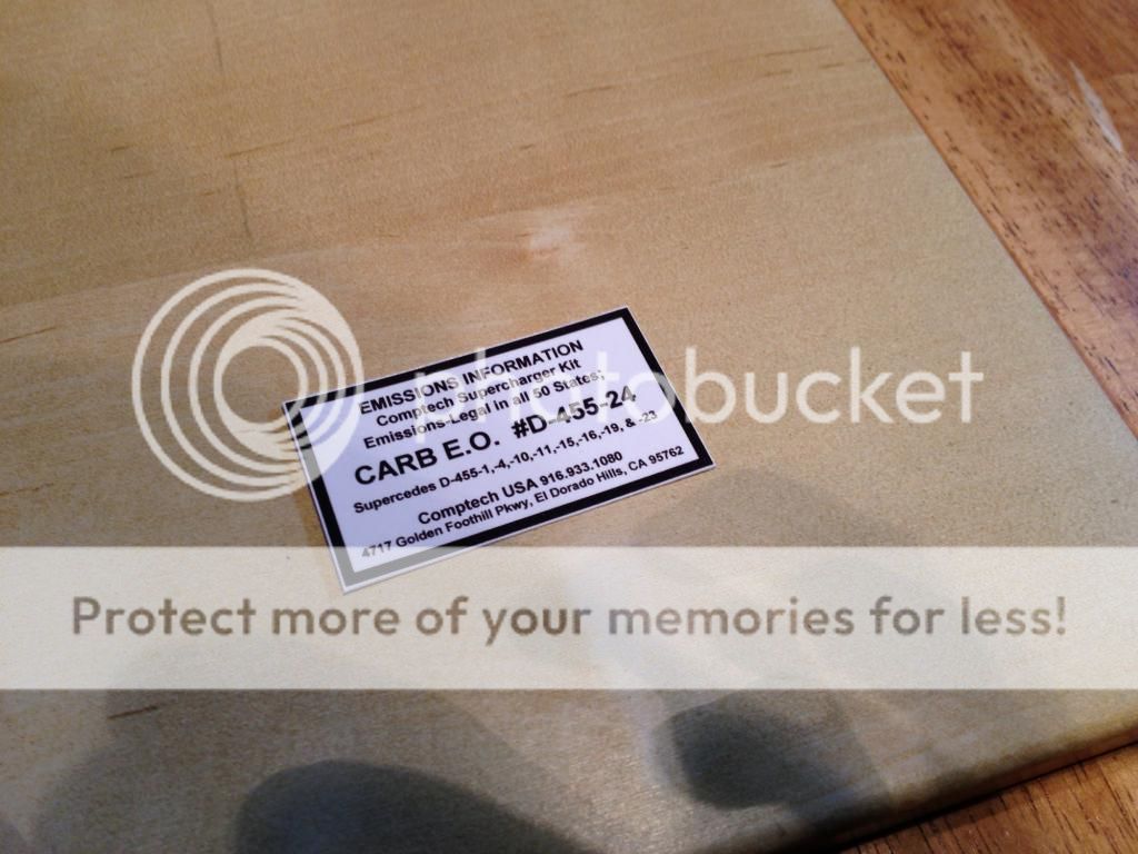 Help requested: I need a CARB Sticker for my low boost CTSC or I cant ...