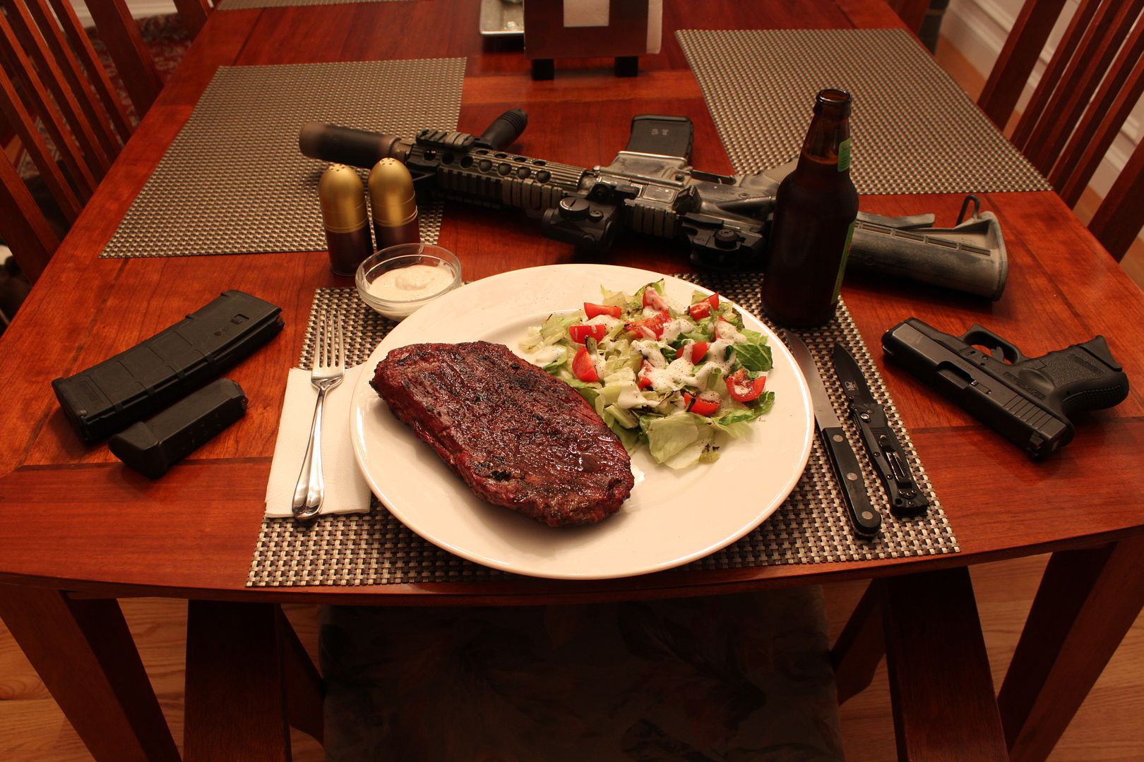 Cheap steak- simple dinner pic - AR15.COM